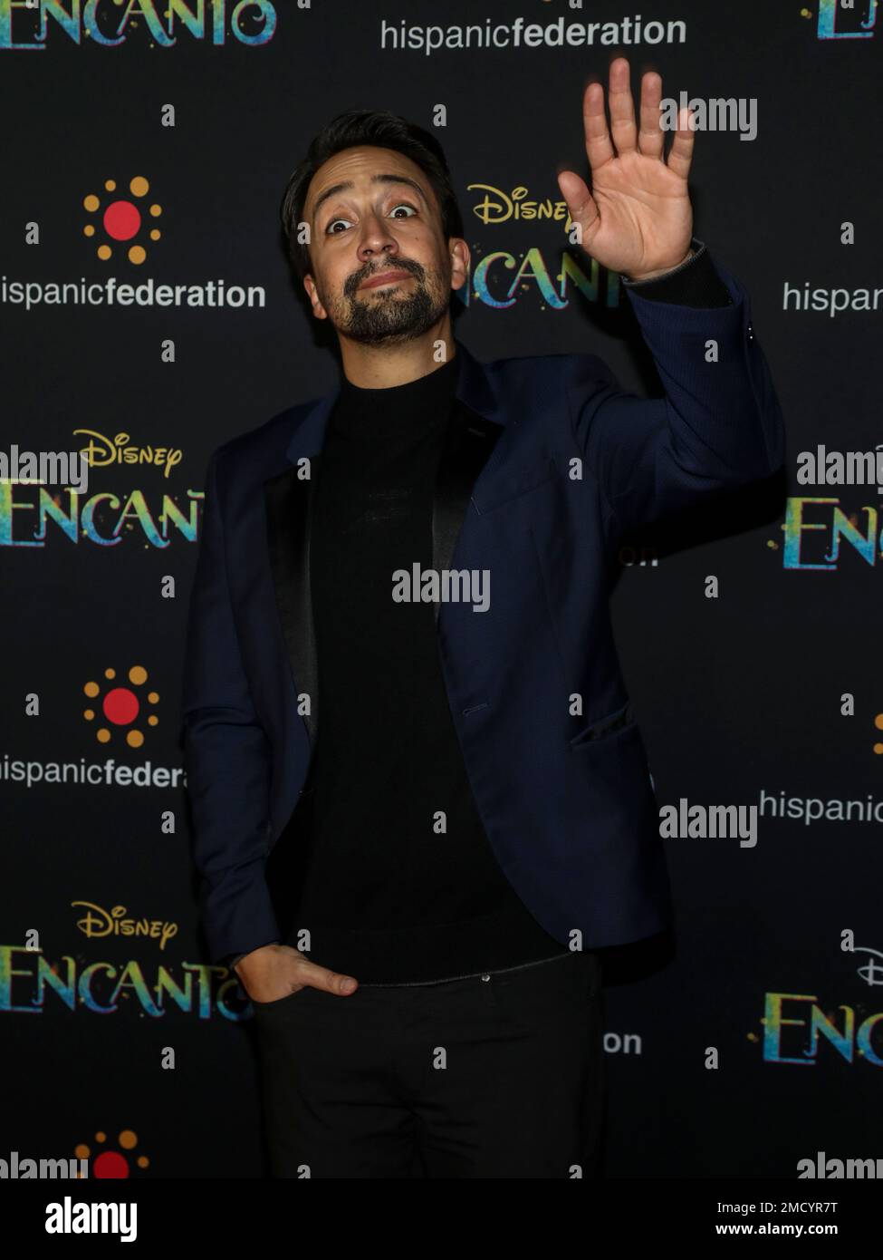 Actor Lin-Manuel Miranda attends the premiere of Disney's "Encanto" at ...