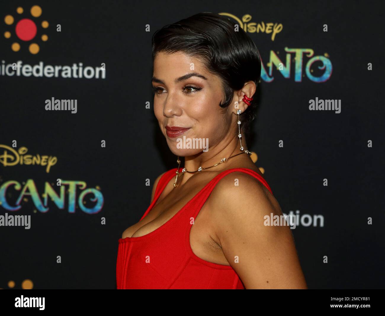 Actor Jessica Darrow attends the premiere of Disney's "Encanto" at AMC ...