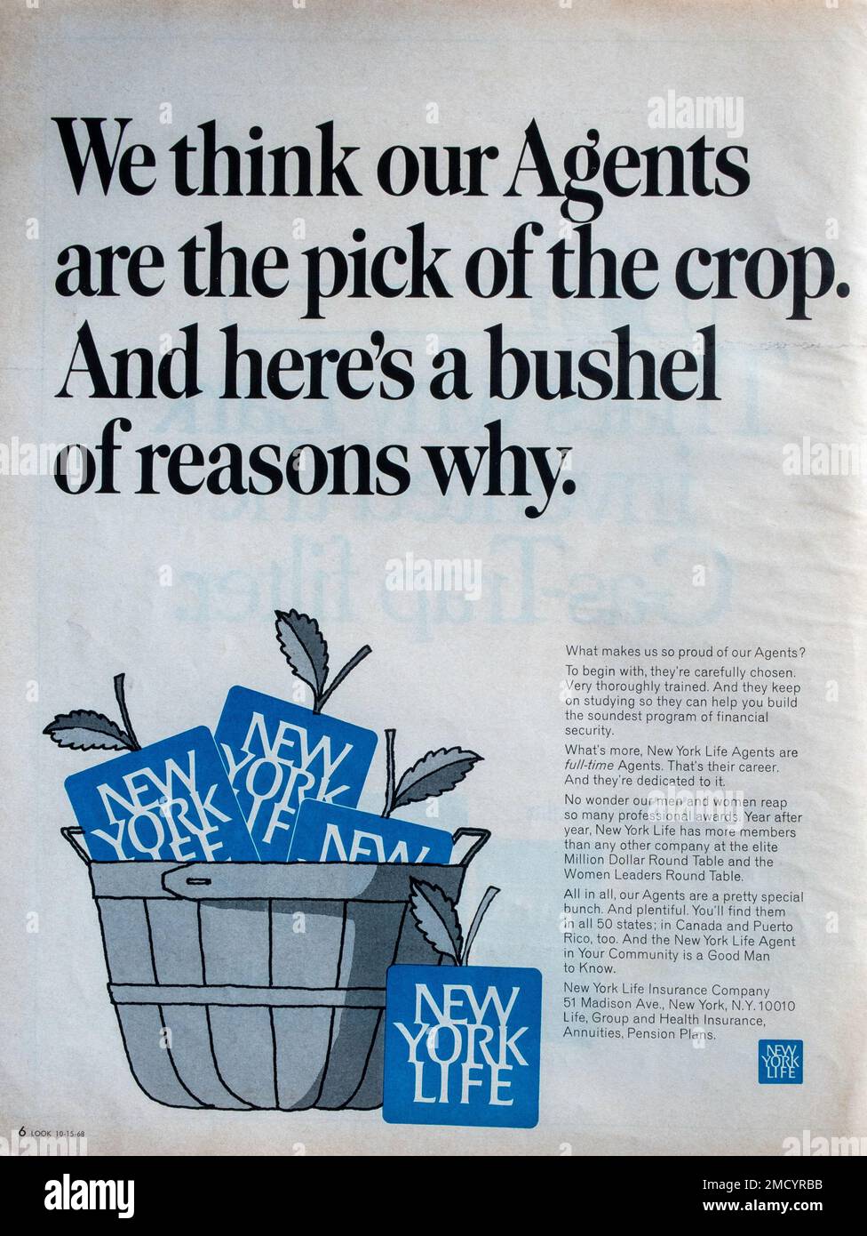 Vintage 15 October 1968 "Look" magazine issue advert, USA Stock Photo ...