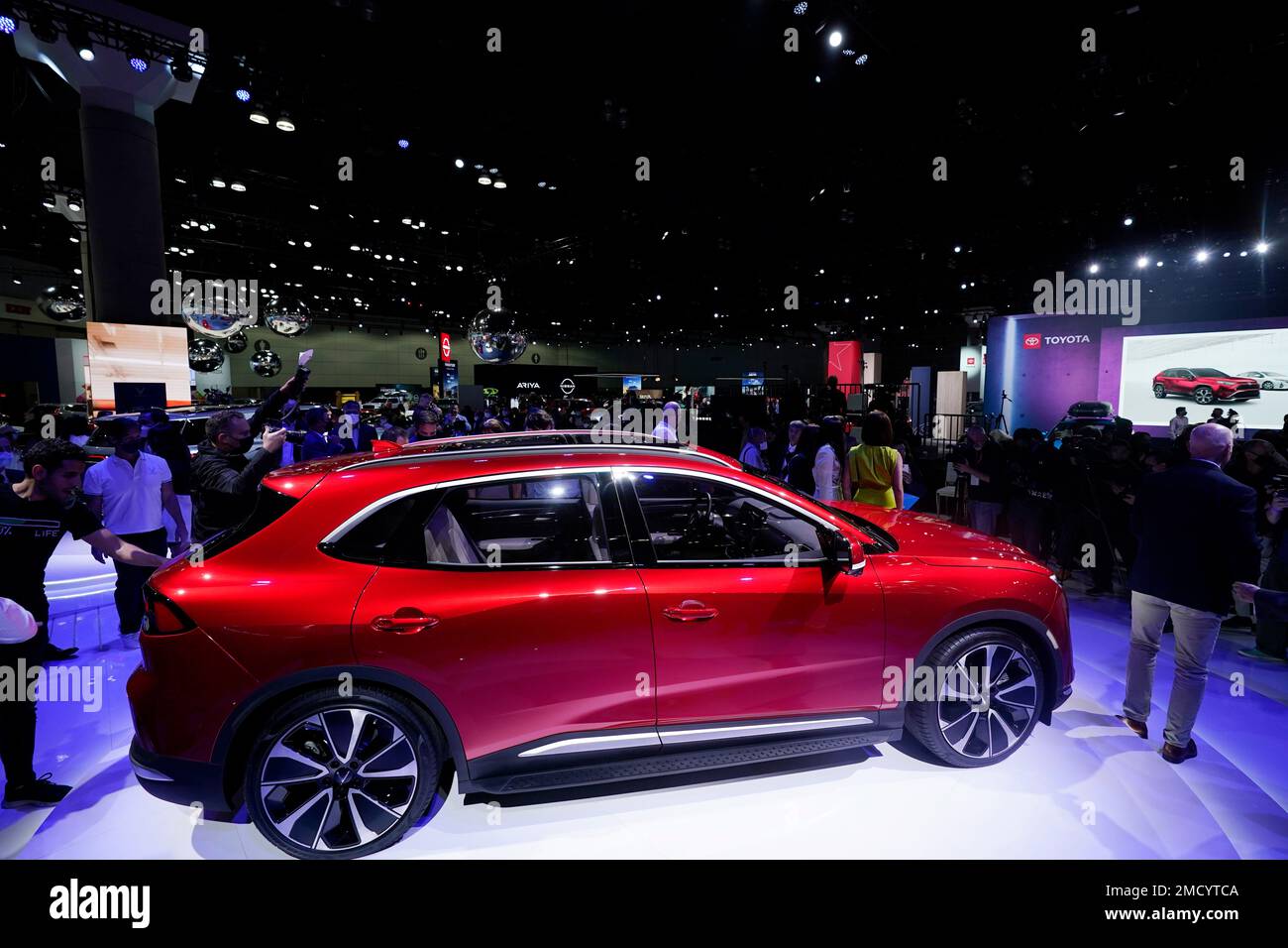 The new VinFast VF e35 EV is shown at the AutoMobility LA auto show ...