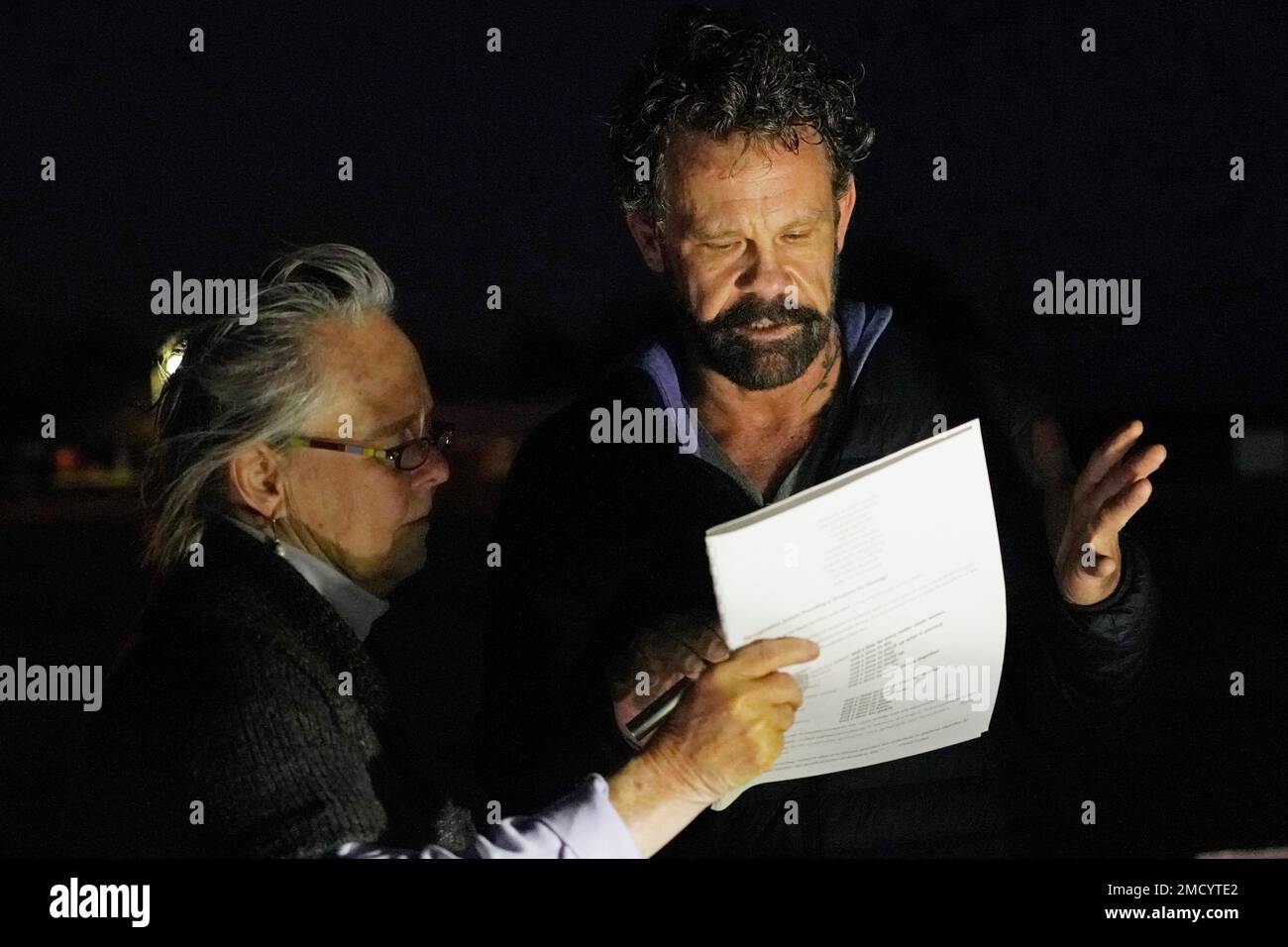 Sally Fran Ross, a retired United Methodist minister, left, and Greg ...