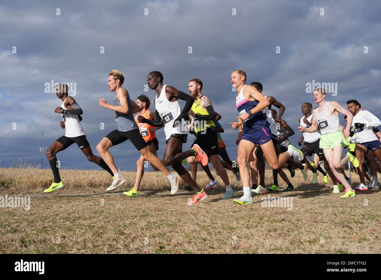 A general overall view of the men's race during the USA Cross Country ...