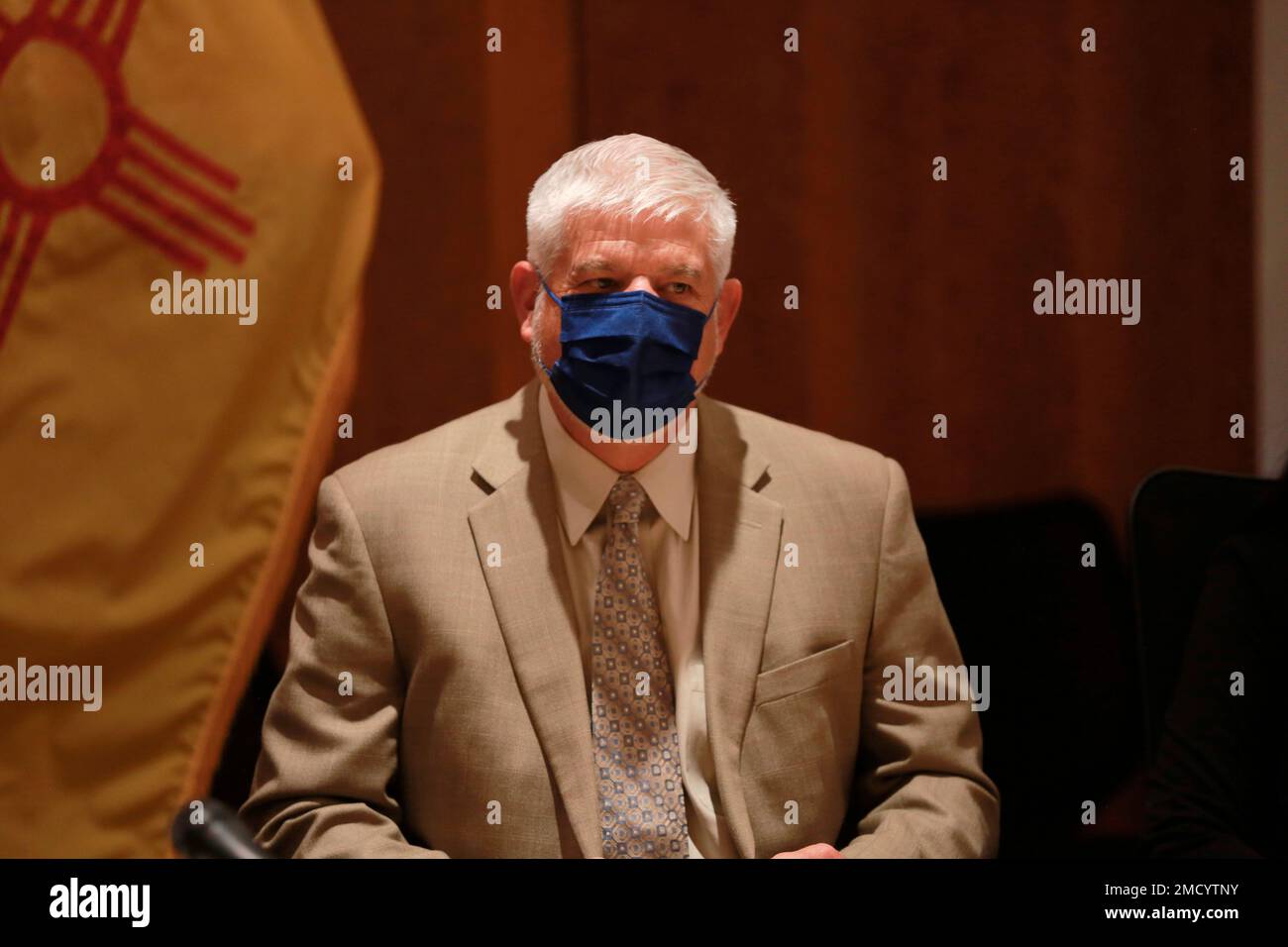 New Mexico chief state water engineer Mike Hamman sits in the state ...