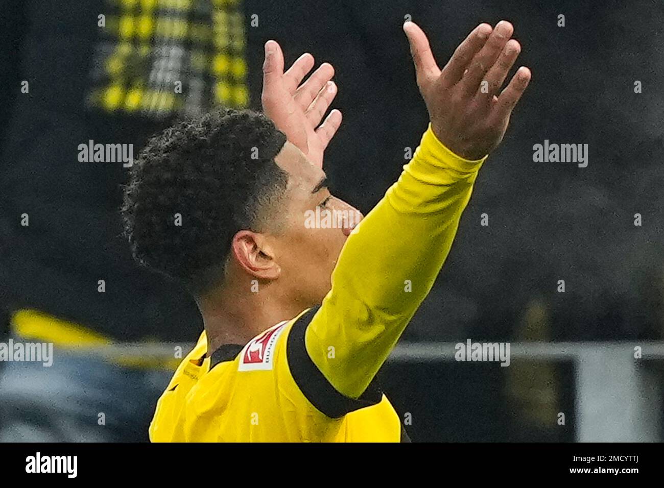 Dortmund's Jude Bellingham celebrates scoring his side's first goal ...