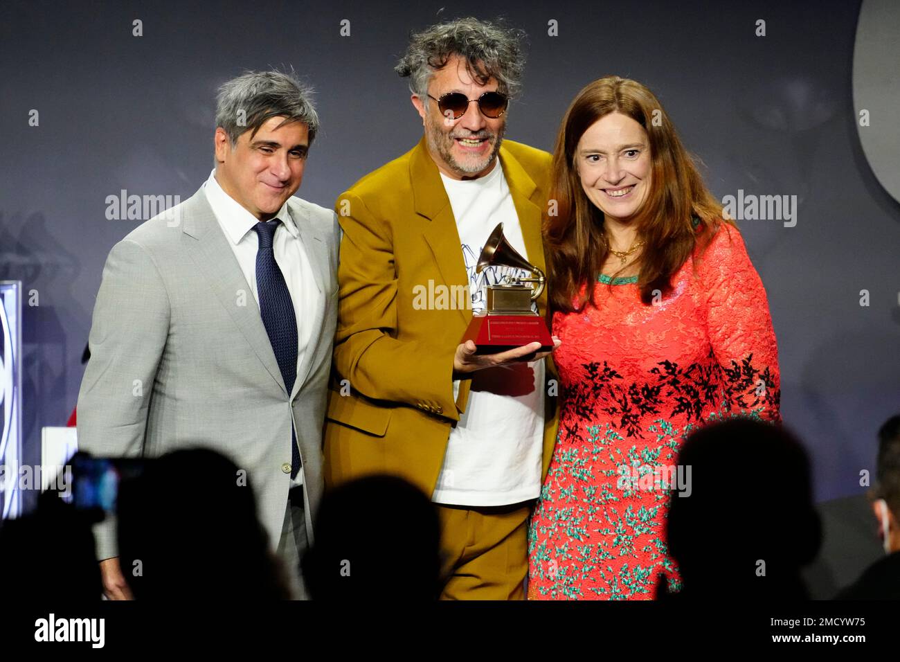Recording artist Fito Paez receives a lifetime achievement award from ...