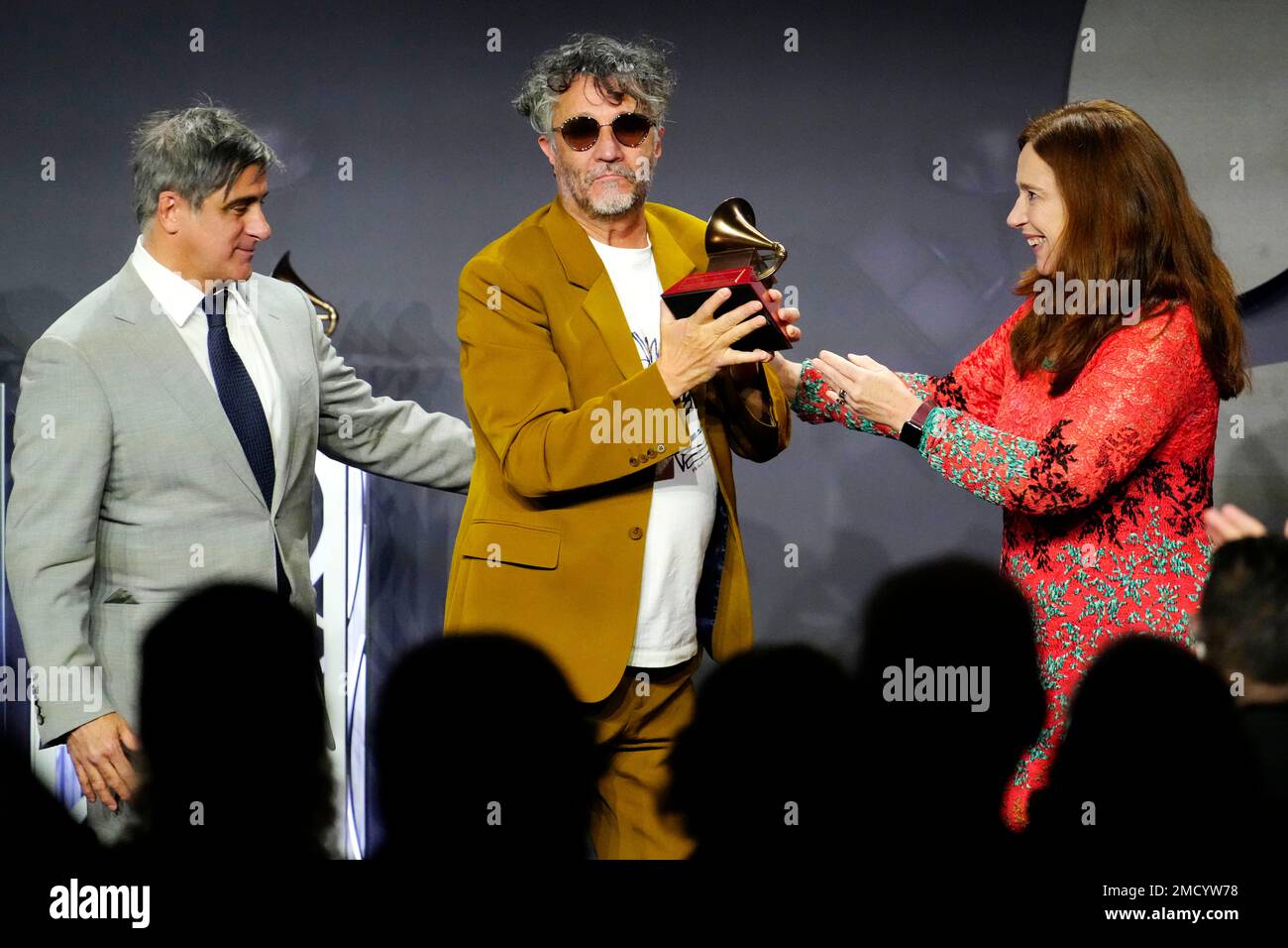 Recording artist Fito Paez receives a lifetime achievement award from ...