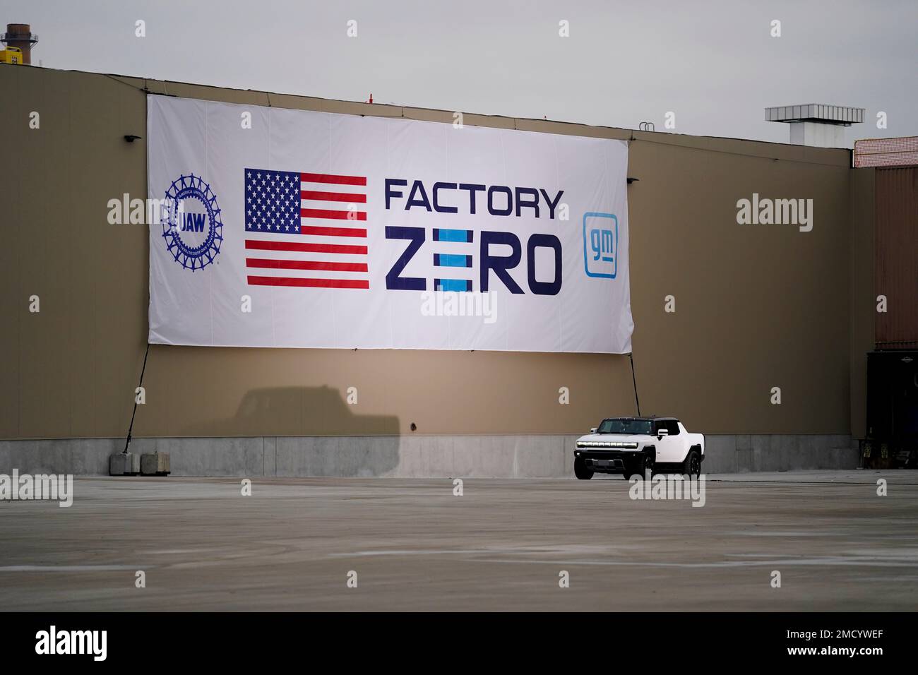 President Joe Biden test drives a Hummer at the General Motors Factory ...