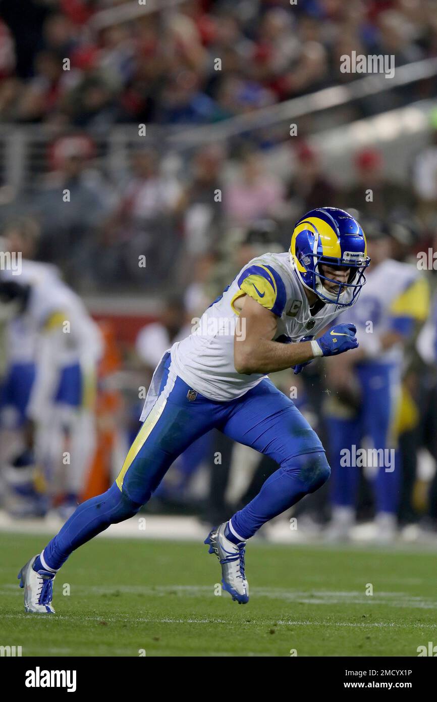 Los Angeles Rams wide receiver Cooper Kupp (10) runs a play during an ...