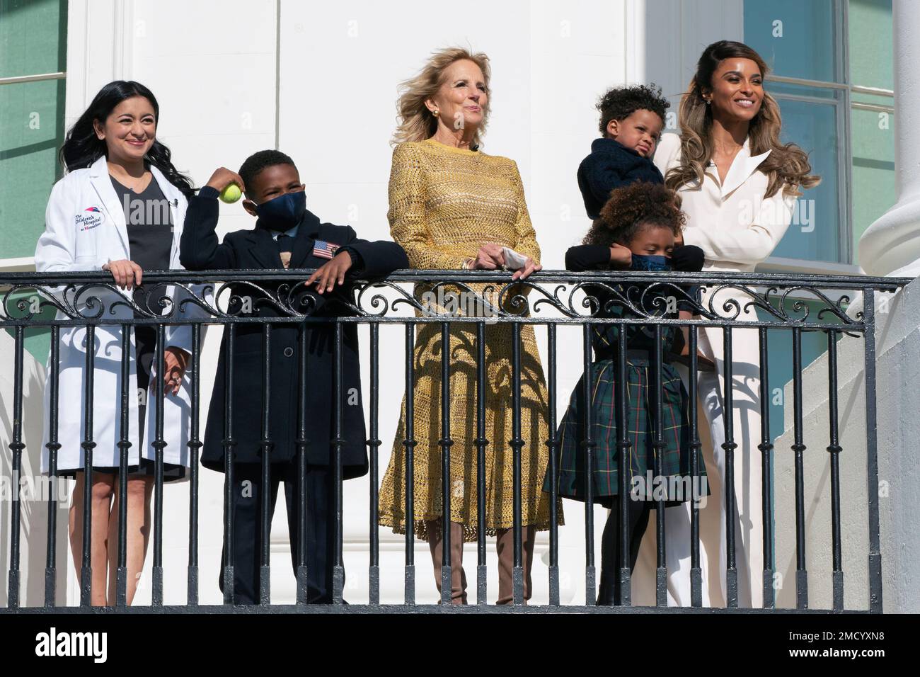 First lady Jill Biden, singer Ciara Princess Wilson, right, with her ...