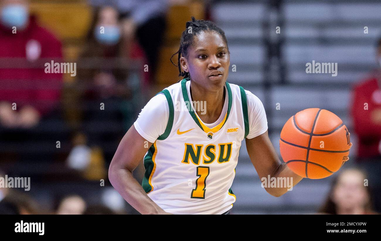 Norfolk State guard Deja Francis (1) during an NCAA college basketball ...