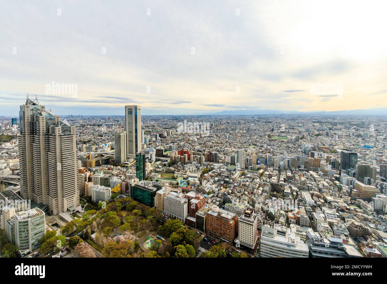 View from Tokyo Metropolitan Building North Tower observation deck of ...