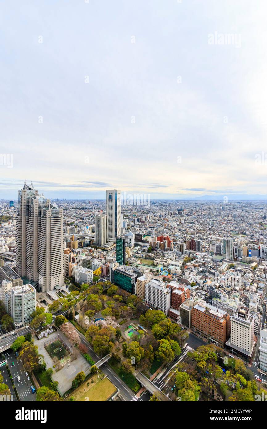 View from Tokyo Metropolitan Building North Tower observation deck of ...