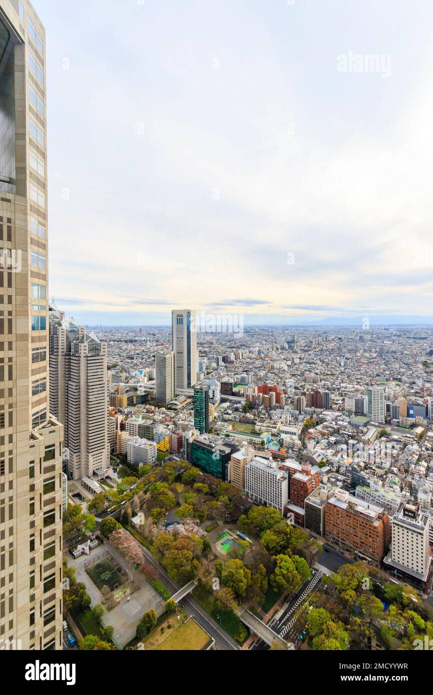View from Tokyo Metropolitan Building North Tower observation deck of ...