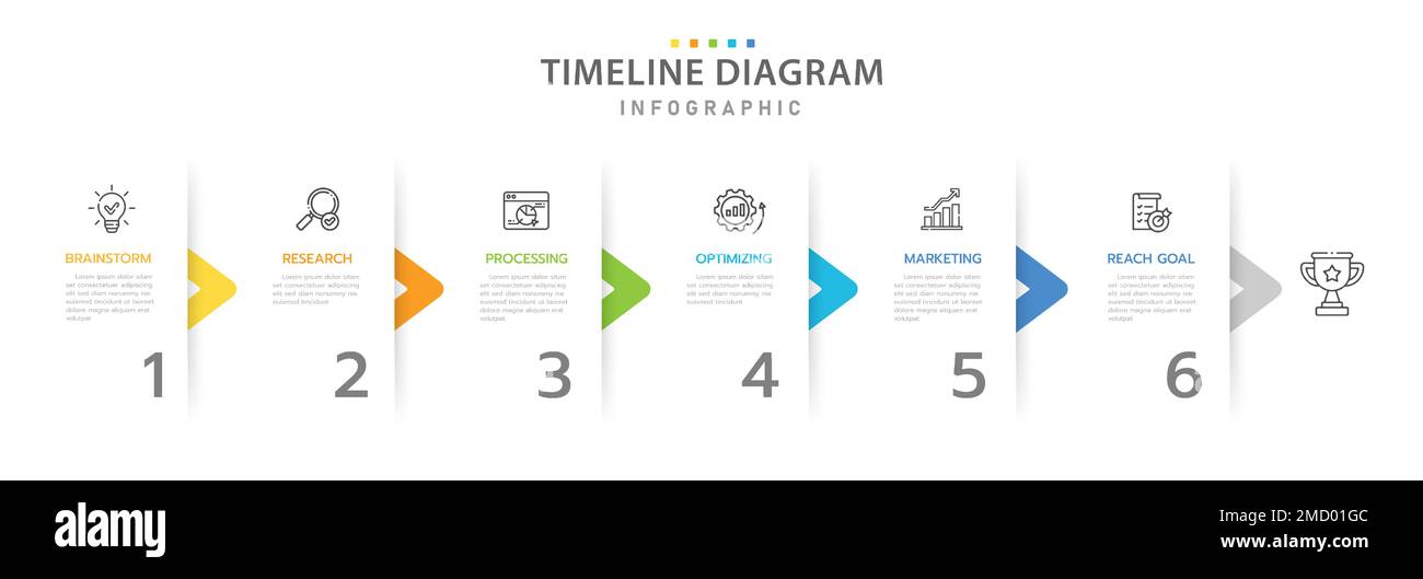 Infographic template for business. 6 Steps Modern Timeline diagram with ... Infographic template for business. 6 Steps Modern Timeline diagram with ...