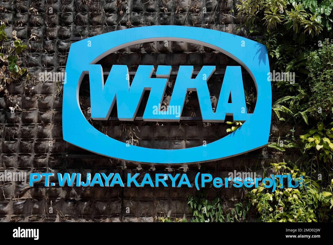 The logo of state-owned construction company Wijaya Karya (Wika) is ...