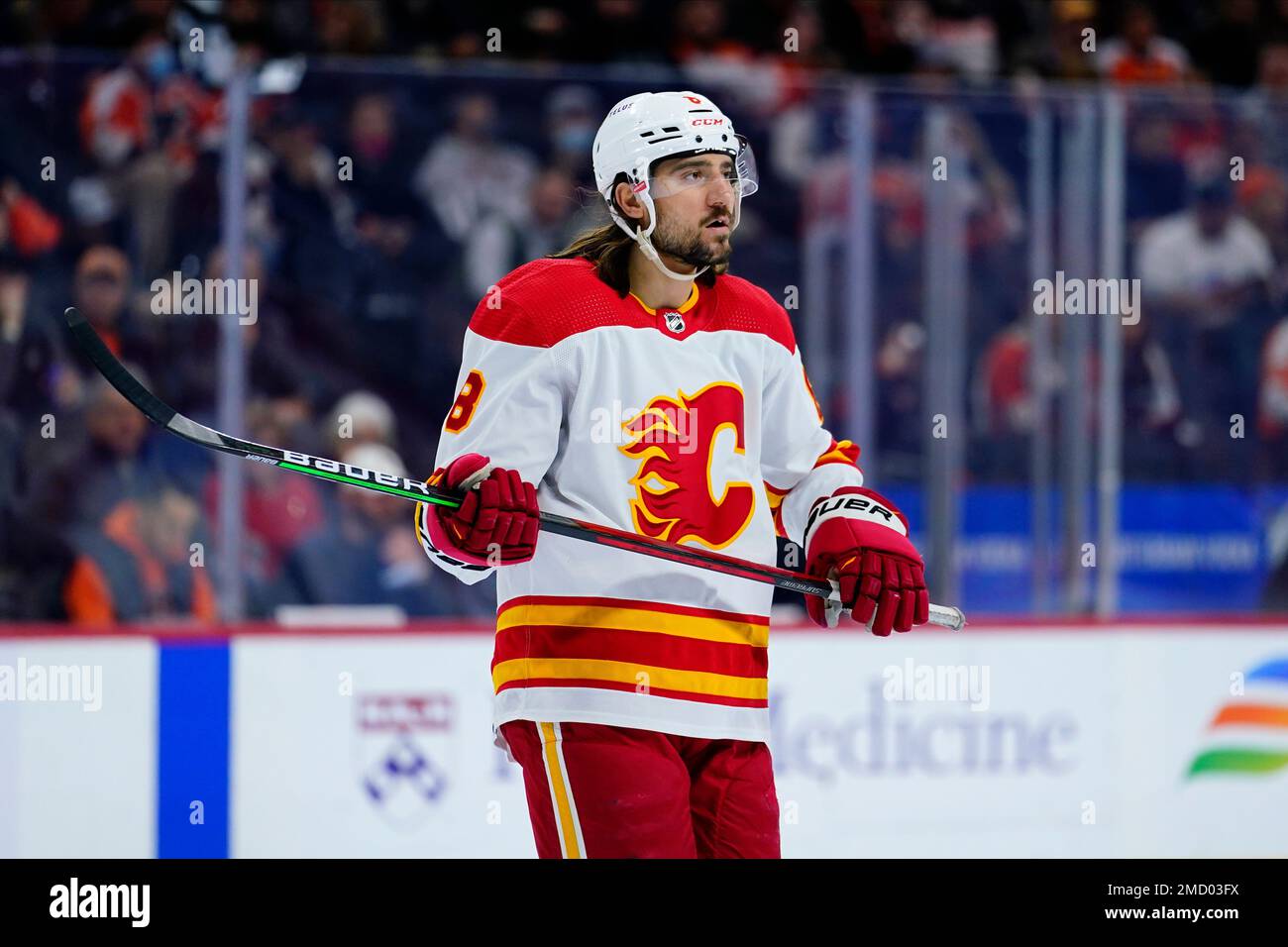 Calgary Flames' Christopher Tanev plays during an NHL hockey game ...