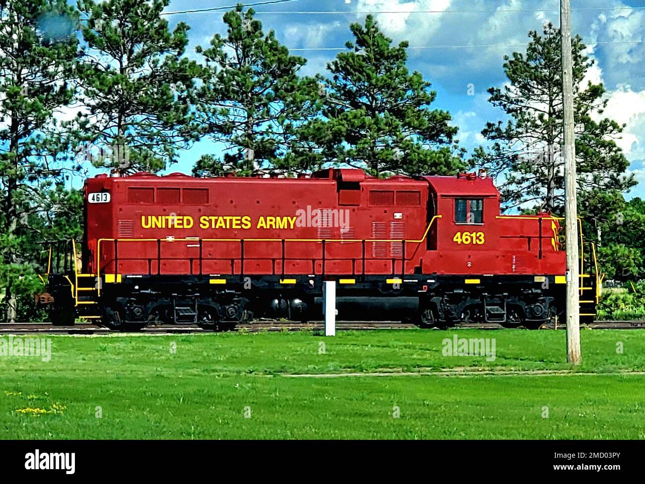 A U.S. Army locomotive used as part of rail operations is shown July 11 ...