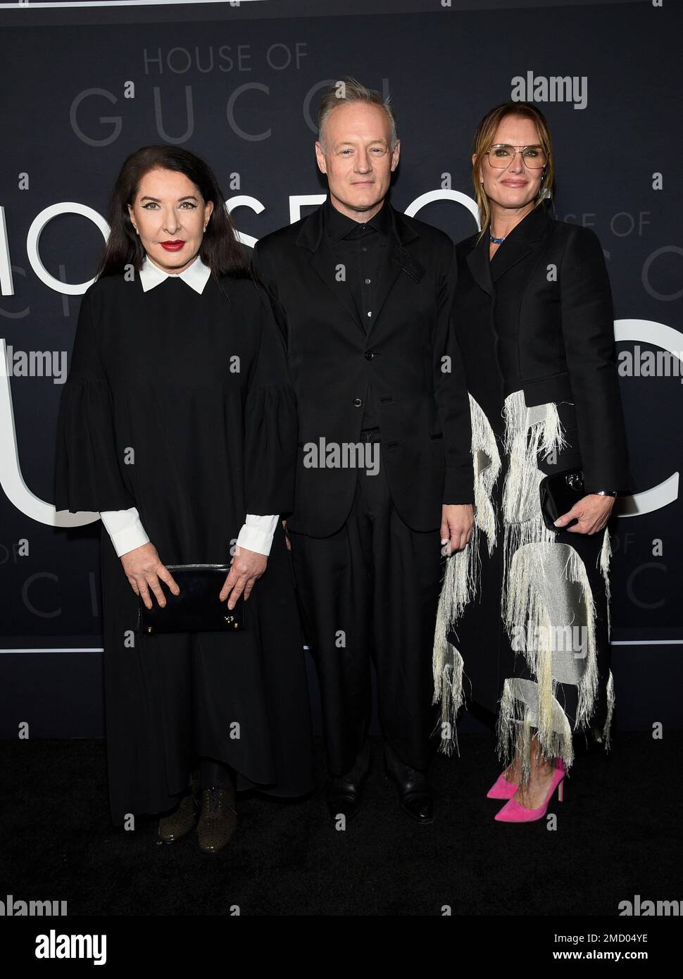 Todd Eckert, left, Marina Abramovic and Brooke Shields attend the ...