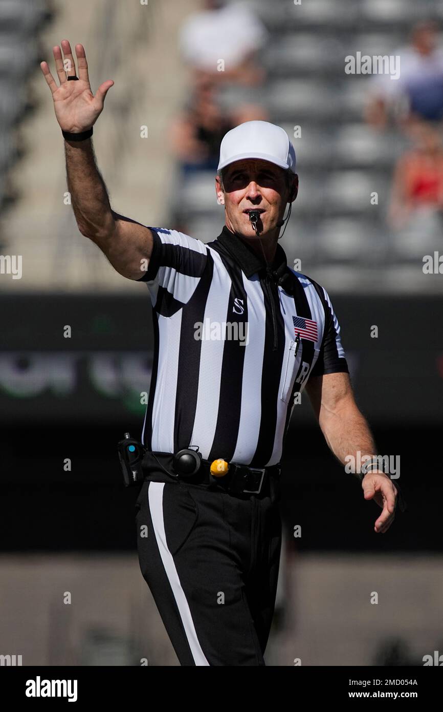 NCAA referee Chris Coyte in the first half during an NCAA college ...