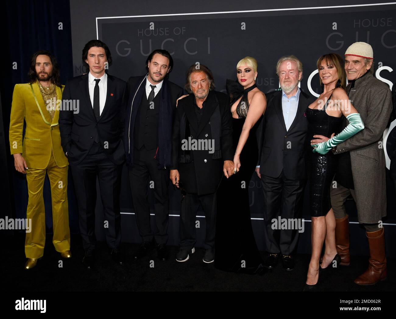 Jared Leto, from left, Adam Driver, Jack Huston, Al Pacino, Lady Gaga ...