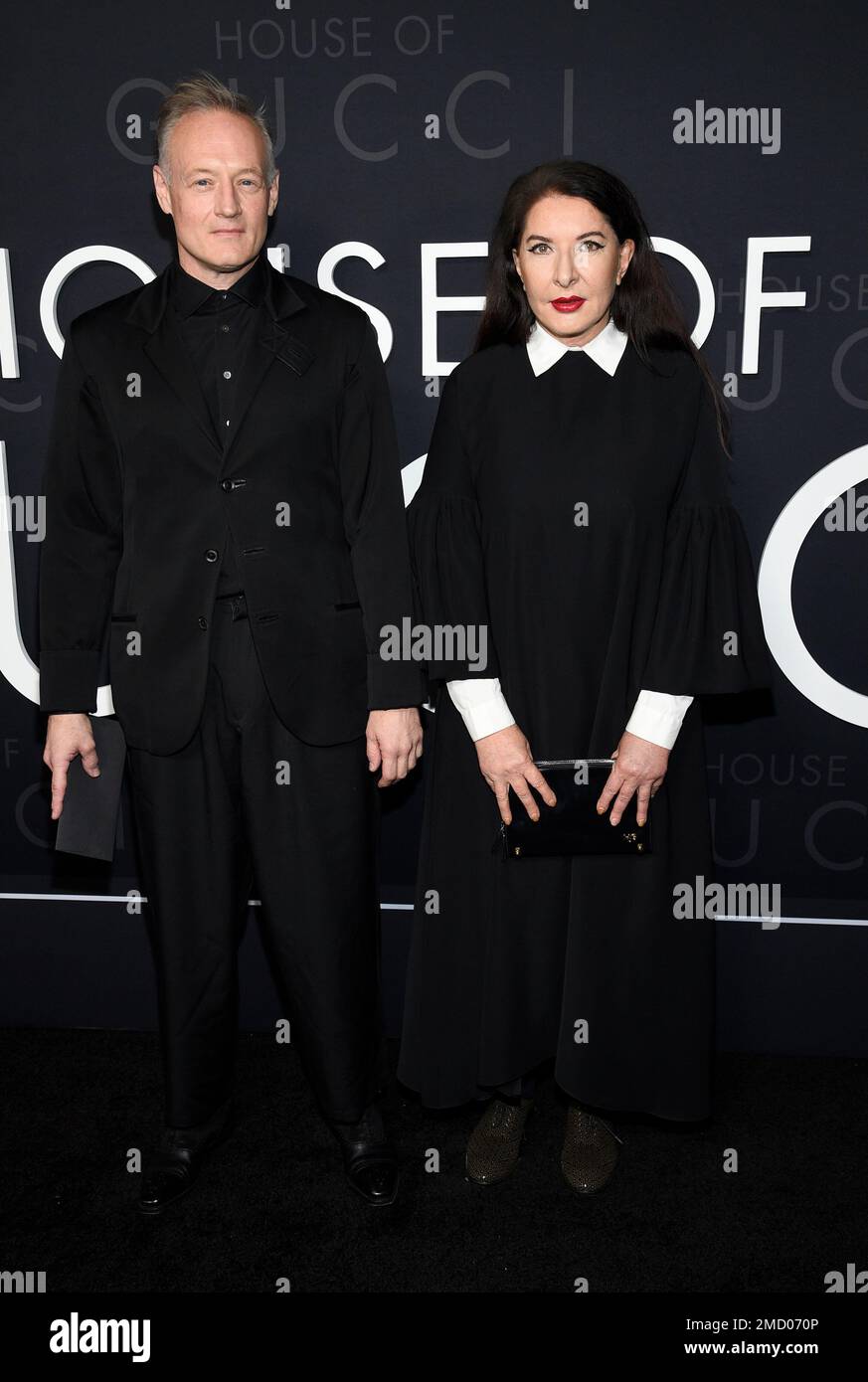 Todd Eckert, left, and Marina Abramovic attend the premiere of "House ...