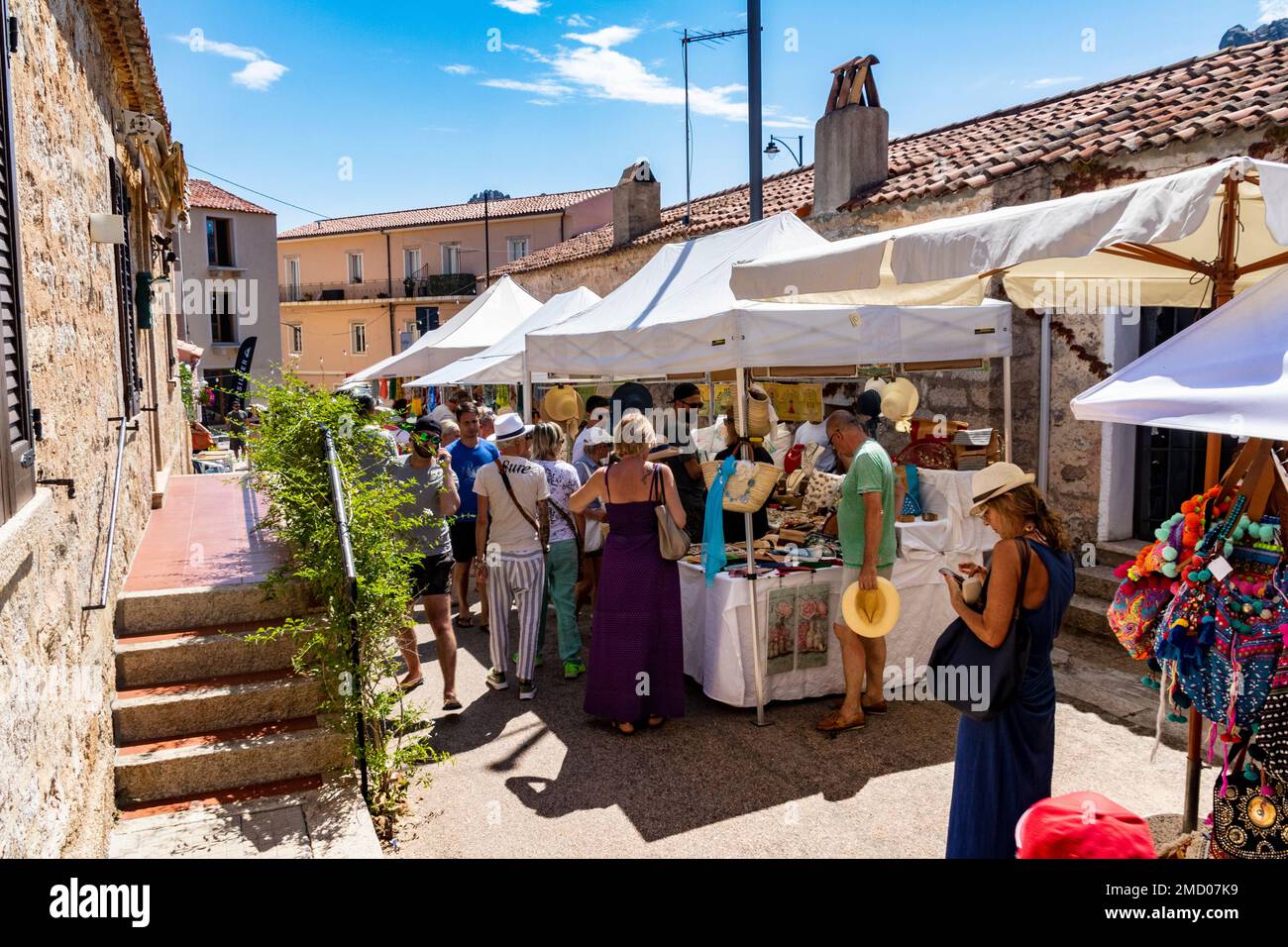 Busy Market Scene with Visitors and Stalls at the Busy Weekly Summer ...