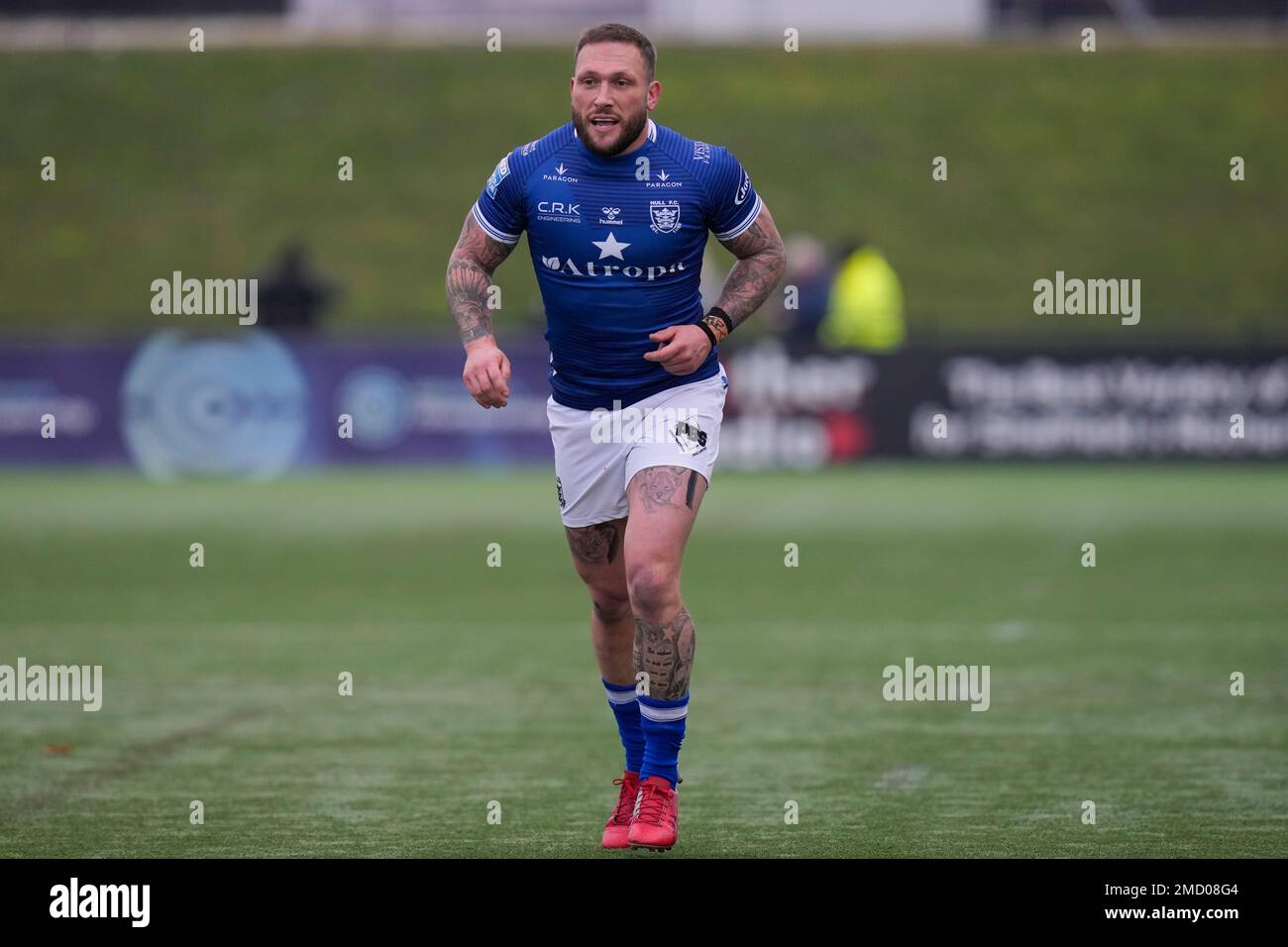 Josh Griffin #23 of Hull FC during the Rugby League Pre Season match ...