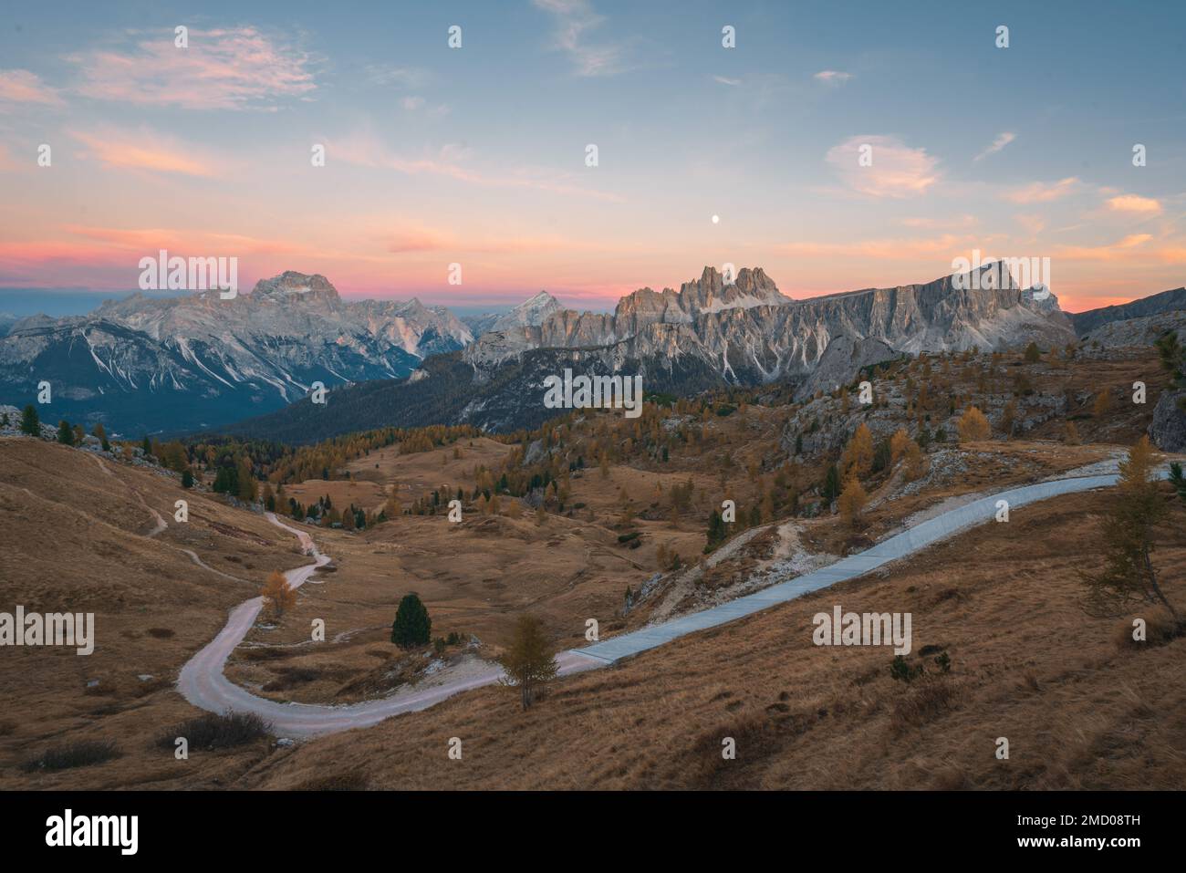 Dolomite mountain landscapes in Dolomite Alps, Italy Stock Photo - Alamy