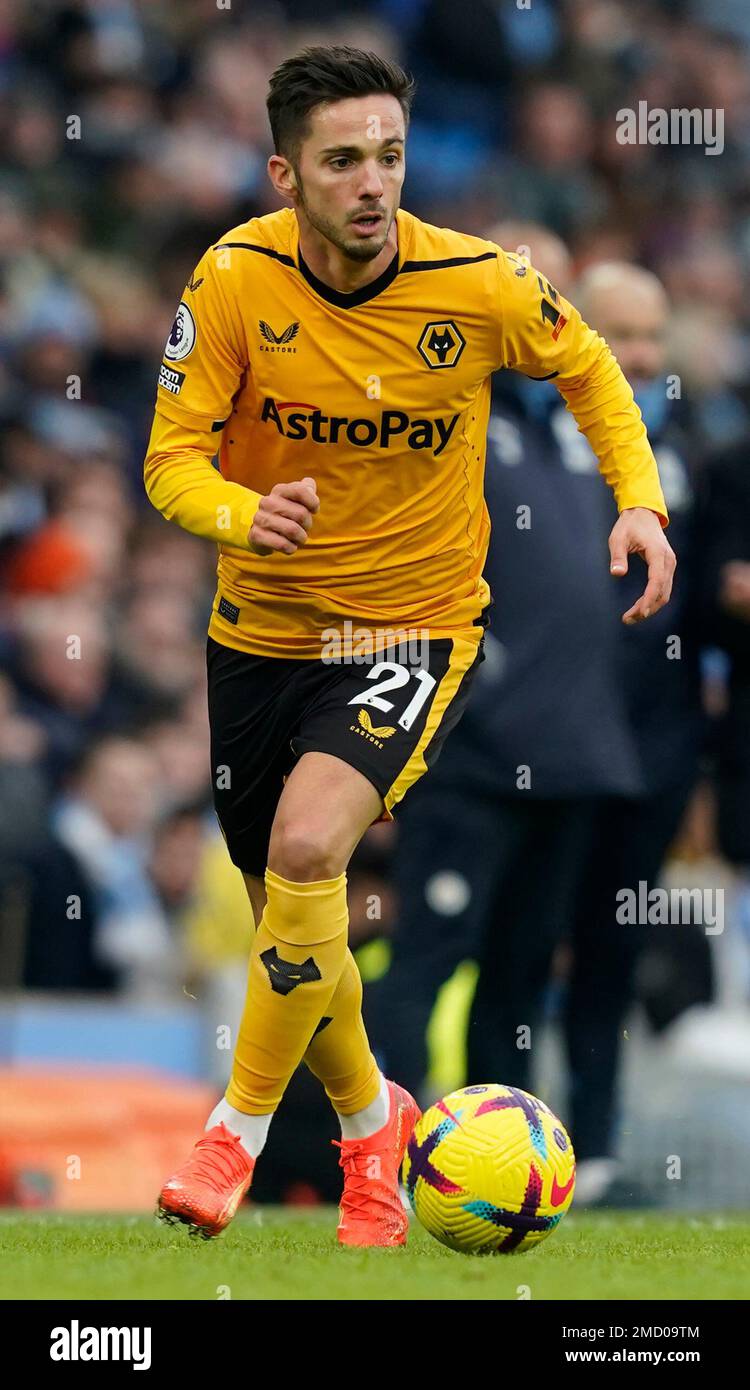 Manchester, UK. 22nd Jan, 2023. Pablo Sarabia of Wolverhampton ...