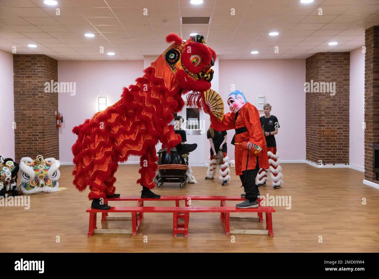 World eagle claw association uk lion dance team hi-res stock ...