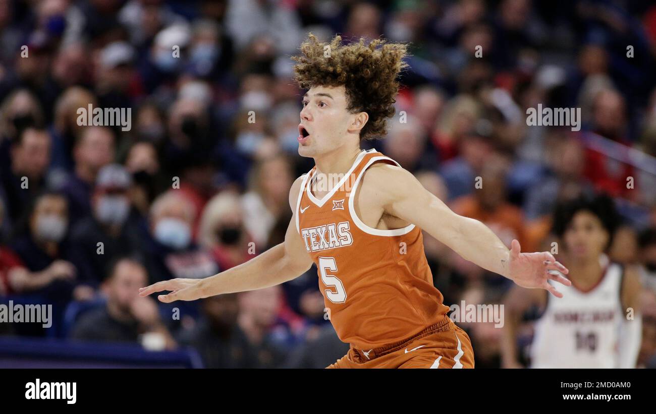 Texas guard Devin Askew defends during the first half of an NCAA ...