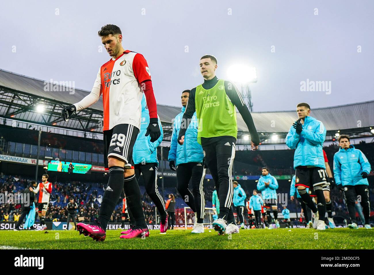 Rotterdam - Santiago Gimenez of Feyenoord, Patrik Walemark of Feyenoord ...