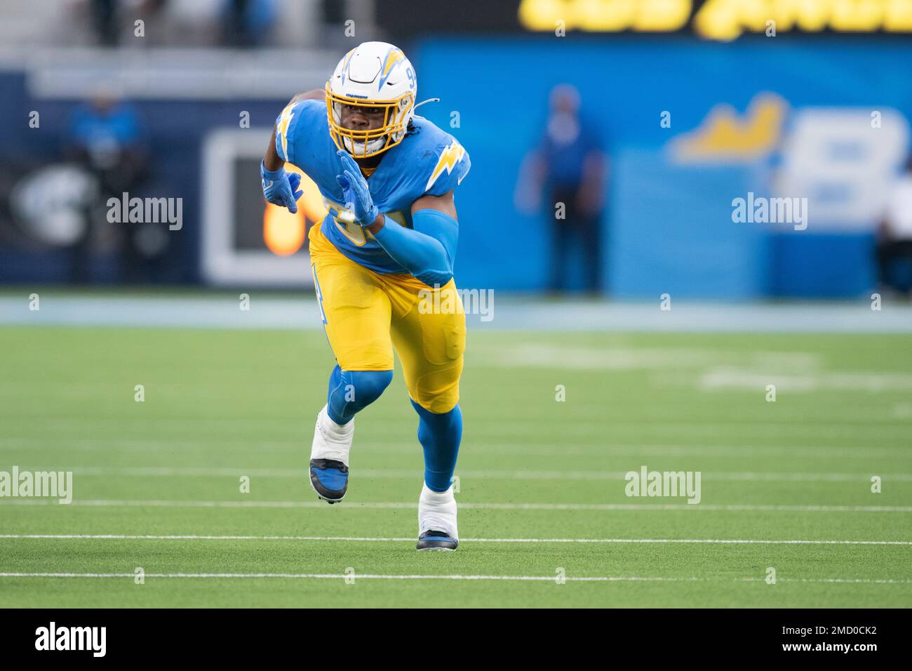 Los Angeles Chargers linebacker Chris Rumph II (94) runs during an NFL ...
