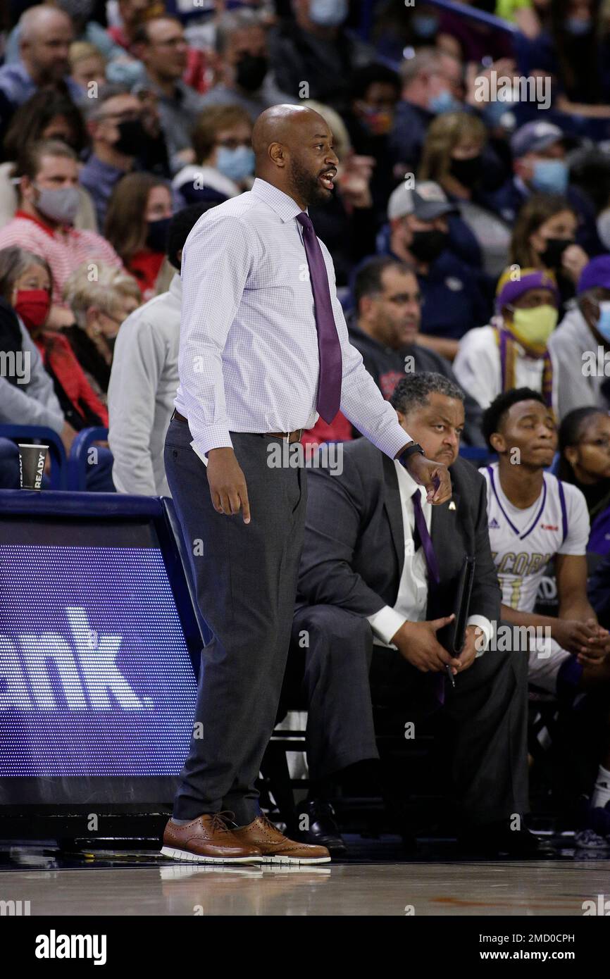 Alcorn State head coach Landon Bussie directs his players during the ...