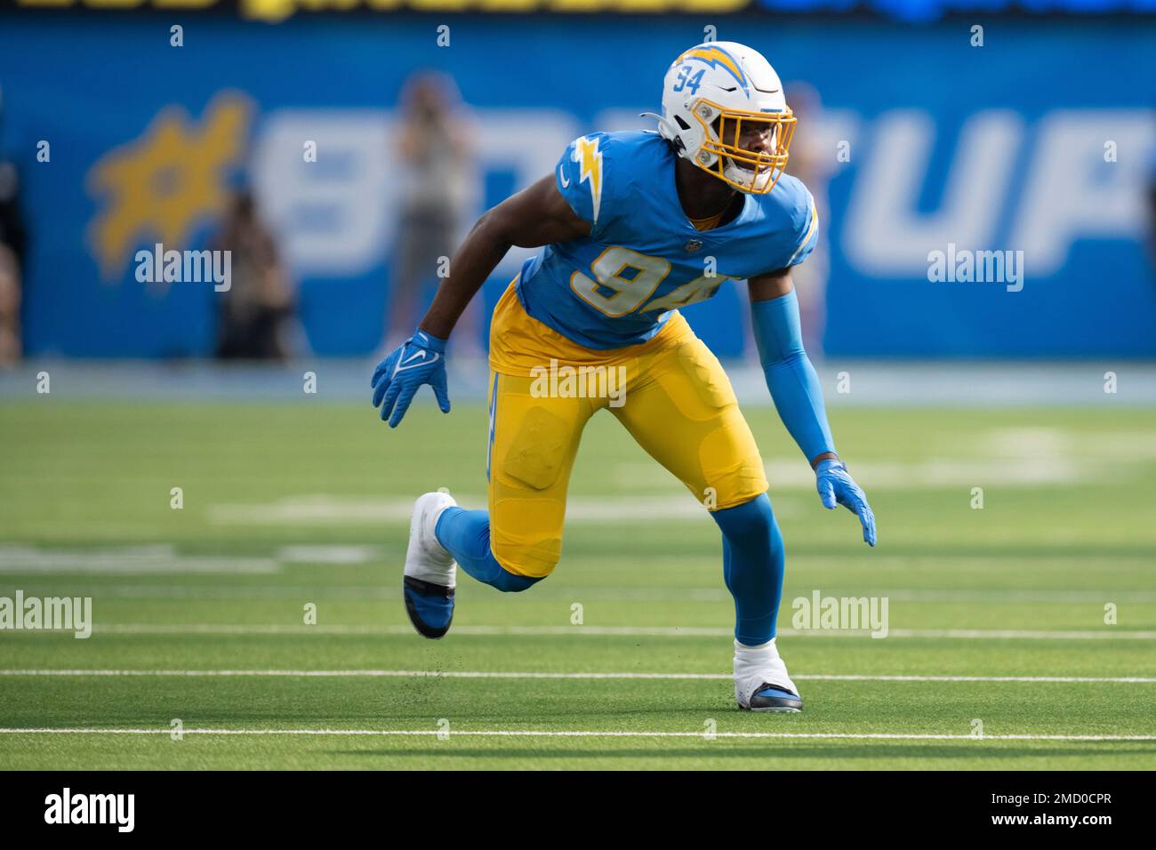 Los Angeles Chargers linebacker Chris Rumph II (94) runs during an NFL ...