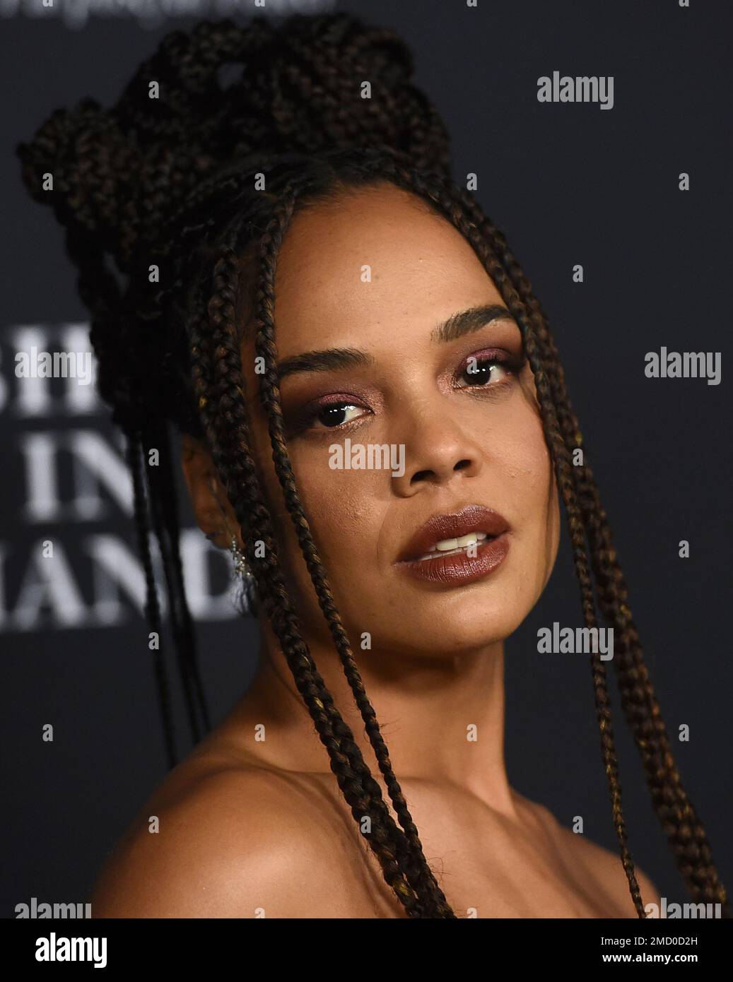 Tessa Thompson arrives at the 2021 InStyle Awards at The Getty Center ...