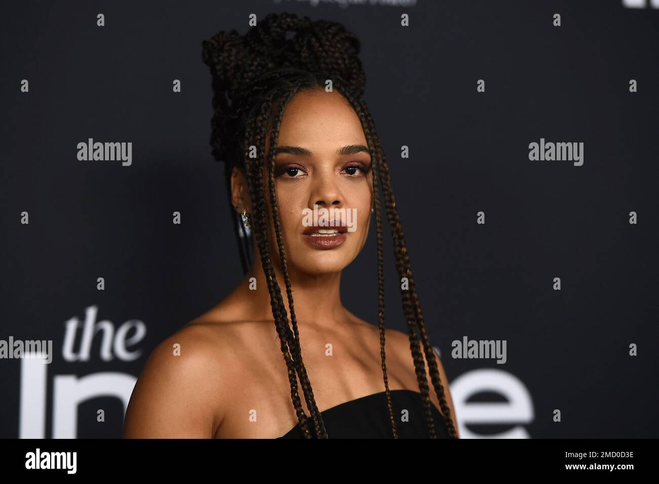 Tessa Thompson arrives at the 2021 InStyle Awards at The Getty Center ...