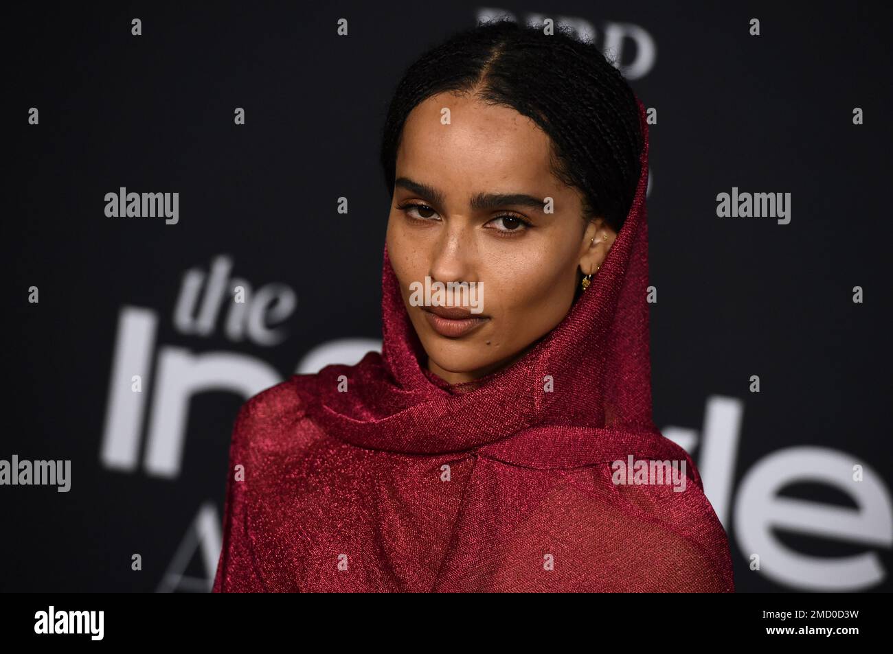 Zoe Kravitz arrives at the 2021 InStyle Awards at The Getty Center on ...