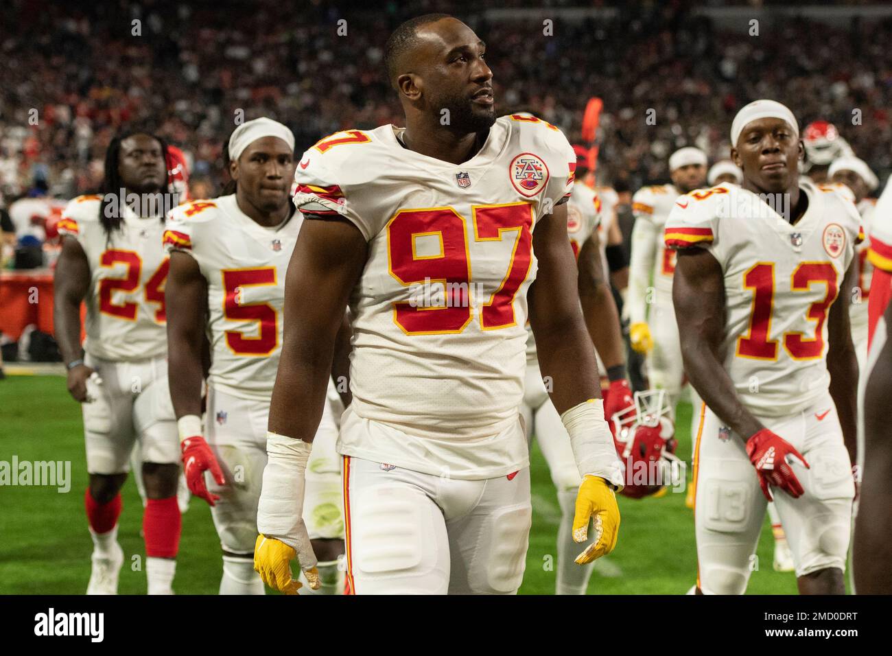 Kansas City Chiefs defensive end Alex Okafor (97) after an NFL ...