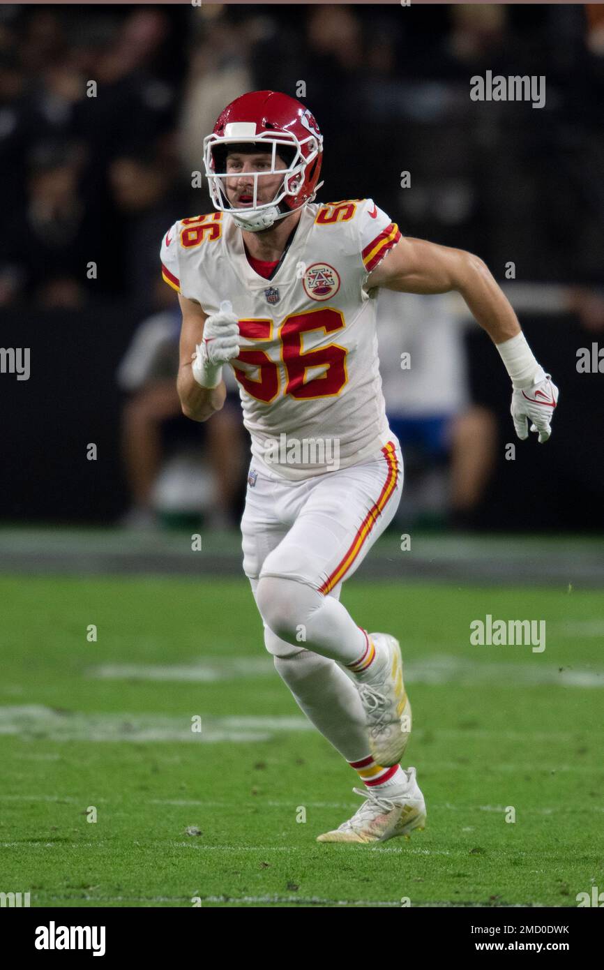 Kansas City Chiefs outside linebacker Ben Niemann (56) while playing ...