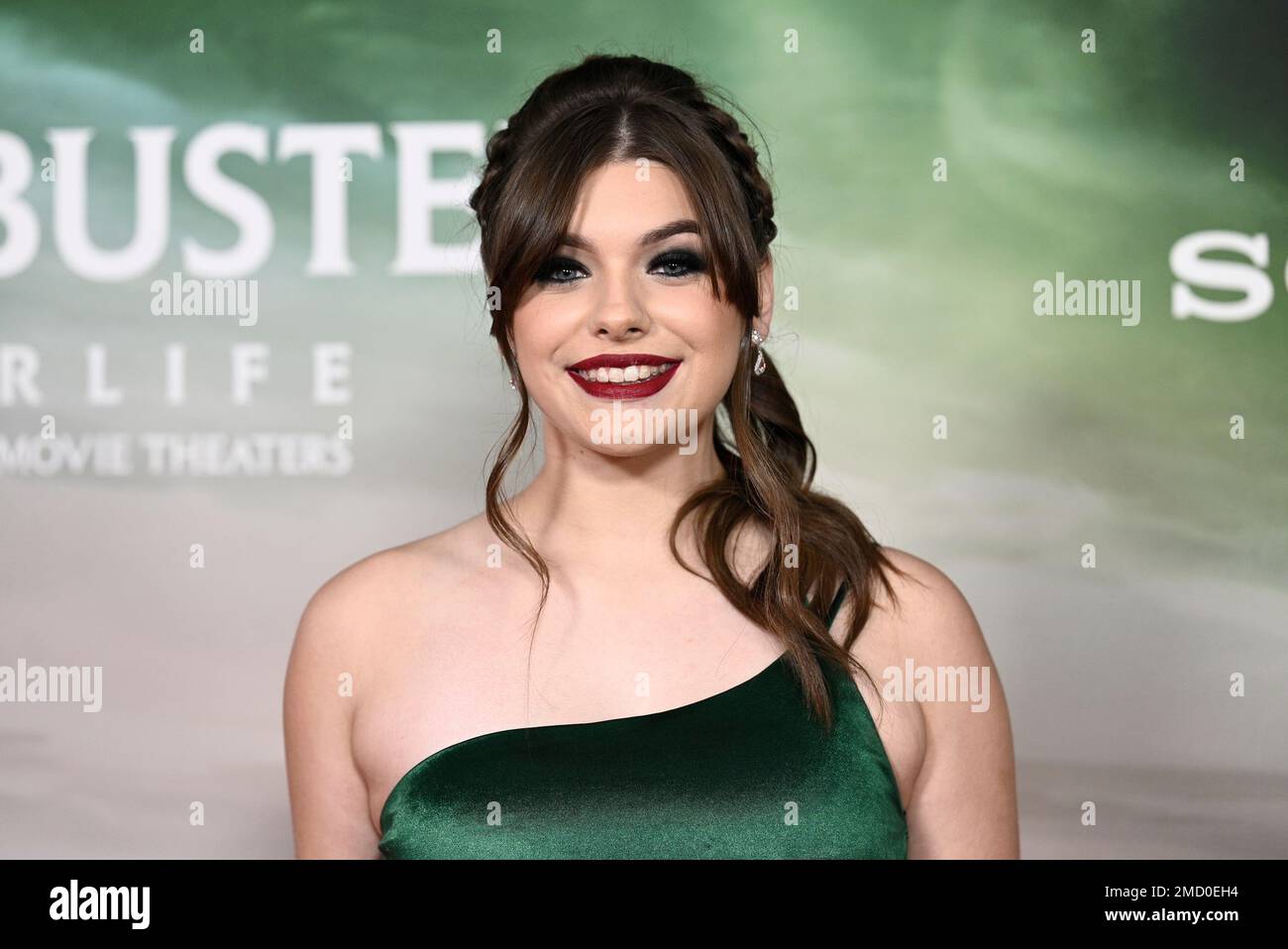 Kenzie Pallone attends the premiere of "Ghostbusters: Afterlife" at AMC ...