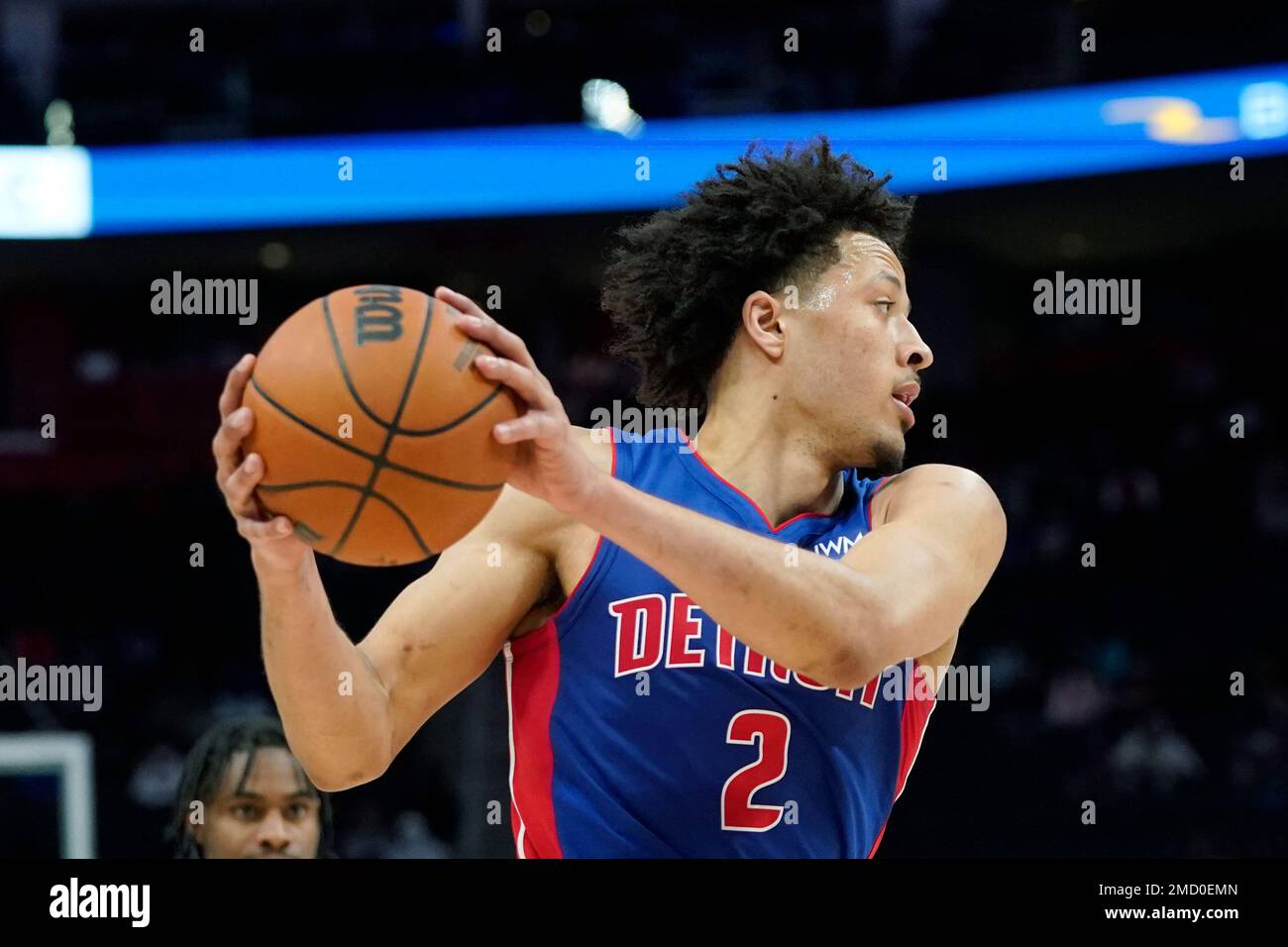Detroit Pistons guard Cade Cunningham takes the inbounds pass during ...