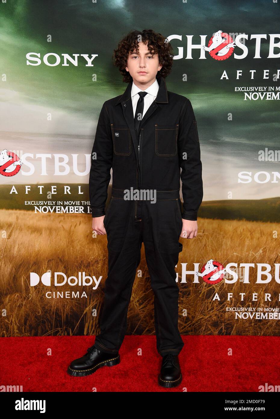 August Maturo attends the premiere of "Ghostbusters: Afterlife" at AMC ...