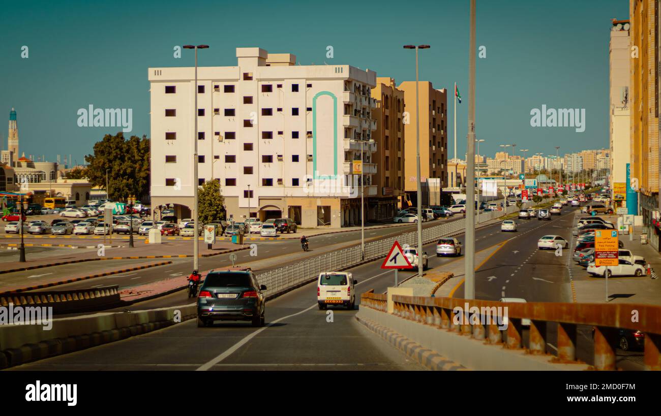 Sharjah city roads, Sharjah city UAE Stock Photo - Alamy