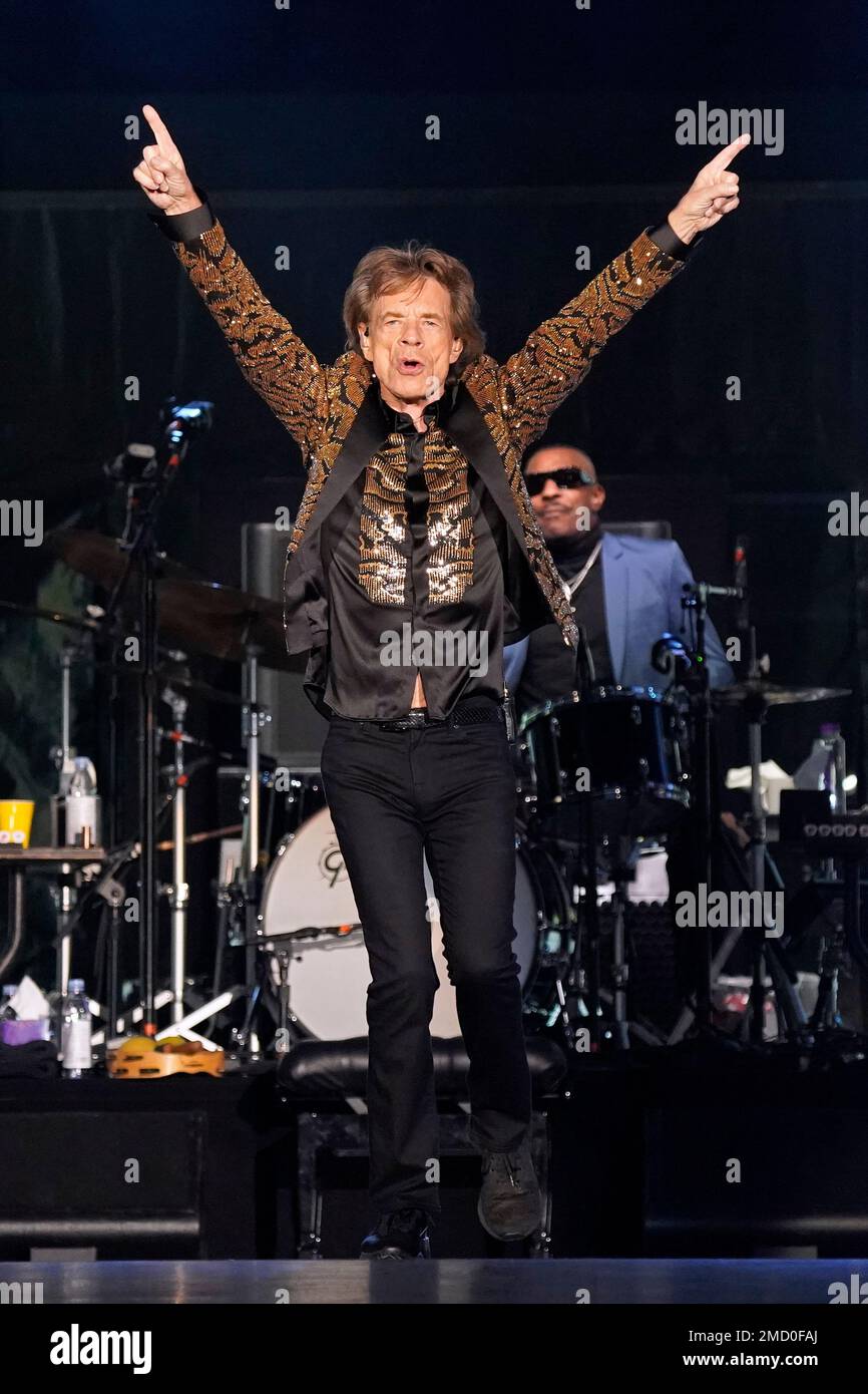 Mick Jagger, of the Rolling Stones, performs during the band's "No ...
