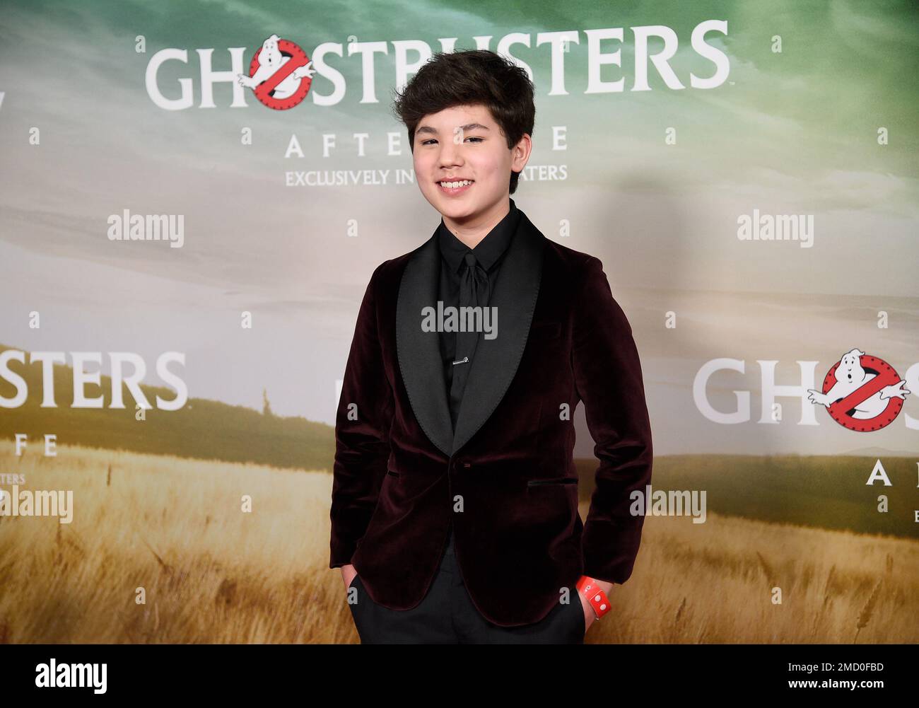 Logan Kim attends the premiere of "Ghostbusters: Afterlife" at AMC ...
