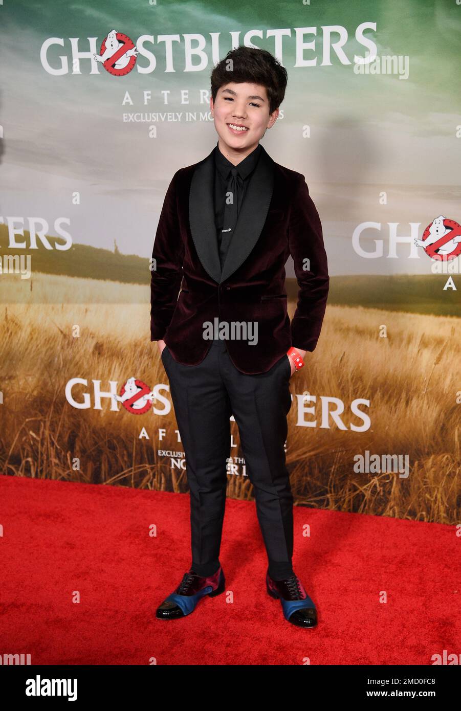 Logan Kim attends the premiere of "Ghostbusters: Afterlife" at AMC ...