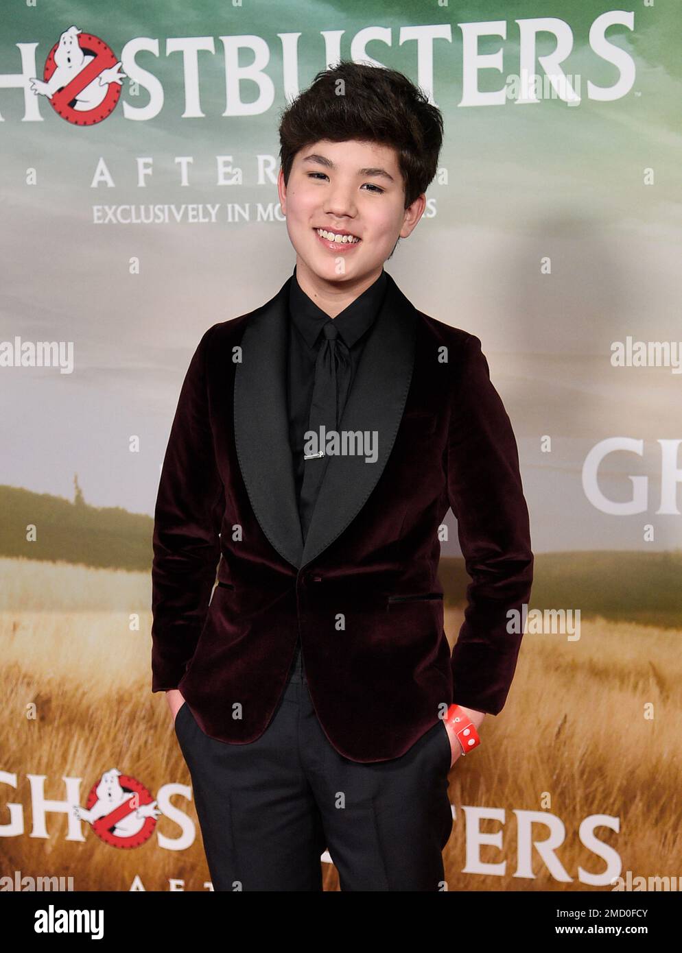 Logan Kim attends the premiere of "Ghostbusters: Afterlife" at AMC ...