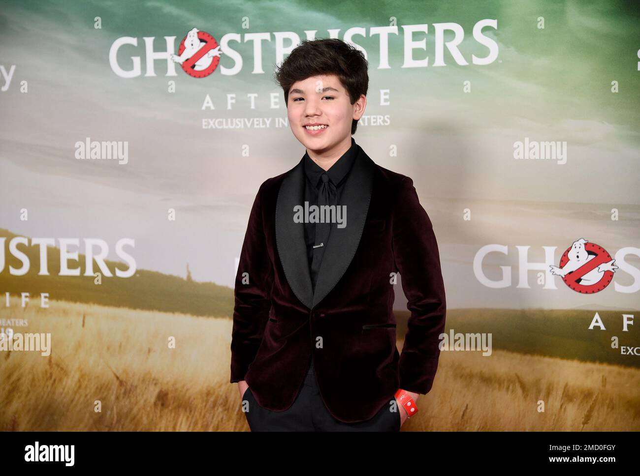 Logan Kim attends the premiere of "Ghostbusters: Afterlife" at AMC ...