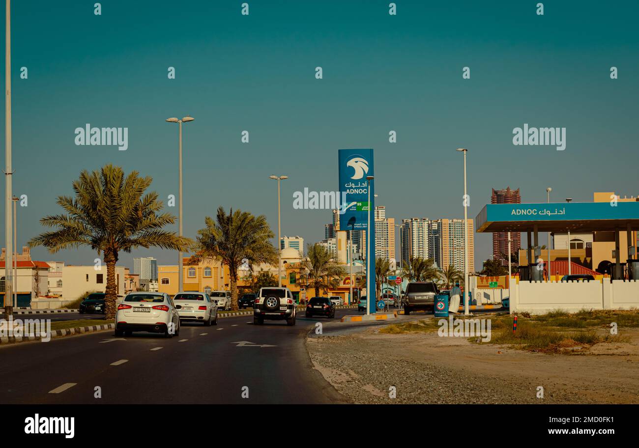 Sharjah city roads, Sharjah city UAE Stock Photo - Alamy